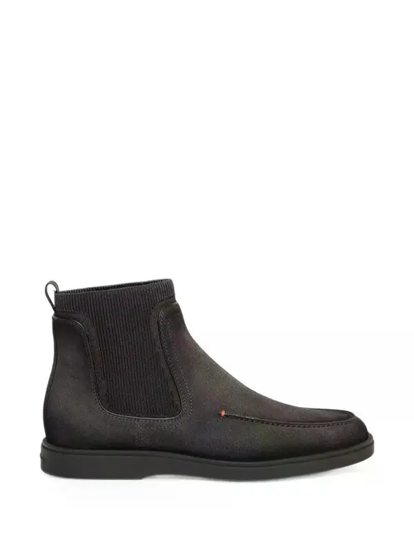 Santoni Leather Chelsea Boots