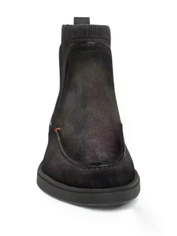 Santoni Leather Chelsea Boots