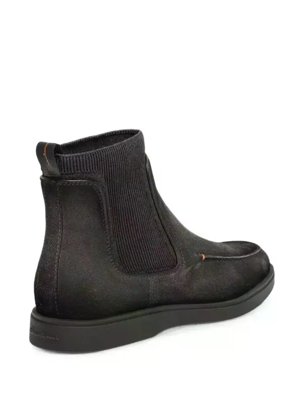 Santoni Leather Chelsea Boots