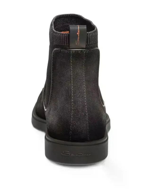 Santoni Leather Chelsea Boots
