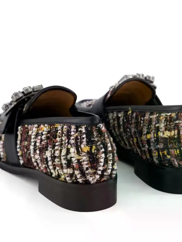 GIBALDI Martina T Duilio 3 Crystal-embellished Tweed Loafers