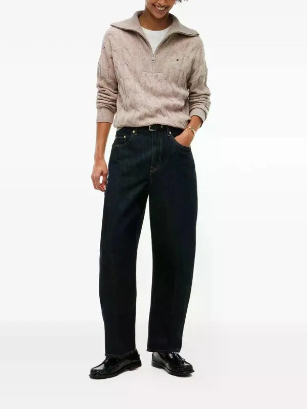 Tommy Hilfiger Cable-knit Quarter-zip Sweater