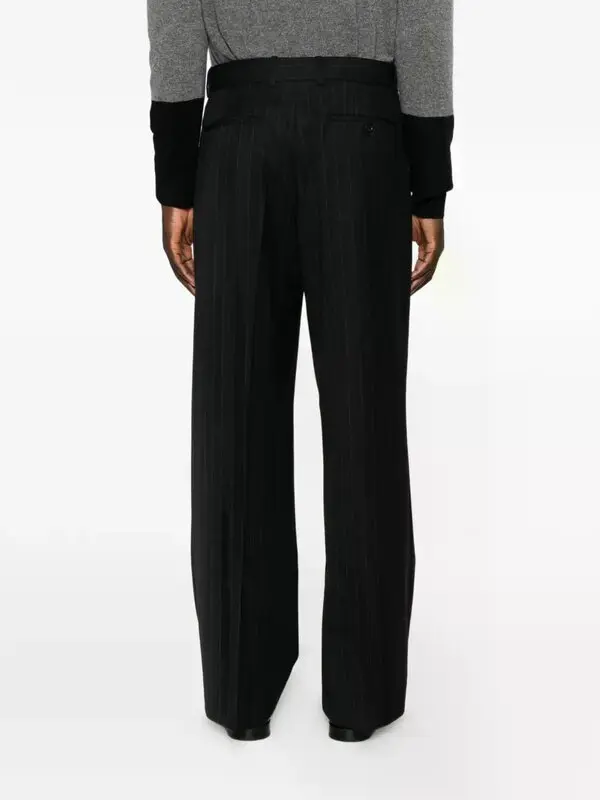 TONYWACK Pinstripe-pattern Belted Trousers