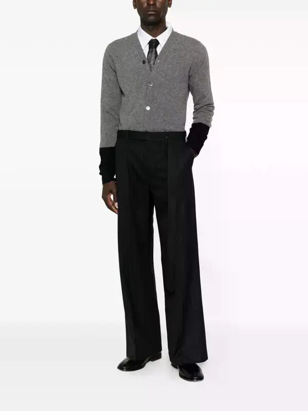 TONYWACK Pinstripe-pattern Belted Trousers