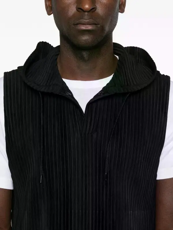 Issey Miyake Pleated Hooded Vest