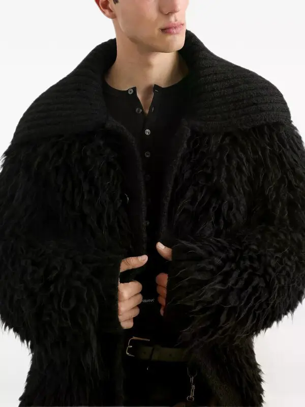 Dolce & Gabbana Fur-effect Knit Cardigan