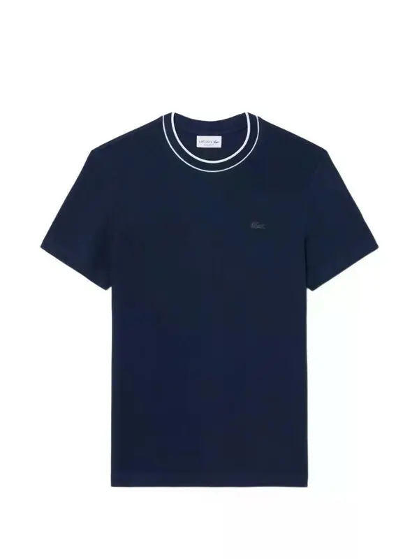 Lacoste Contrast-trim Logo-patch T-shirt