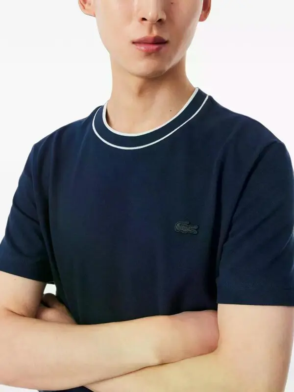 Lacoste Contrast-trim Logo-patch T-shirt