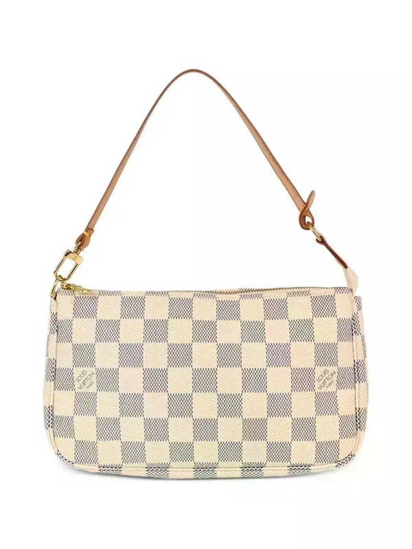 LOUIS VUITTON Damier Azur Pochette Accessoires Clutch Bag - Neutrals
