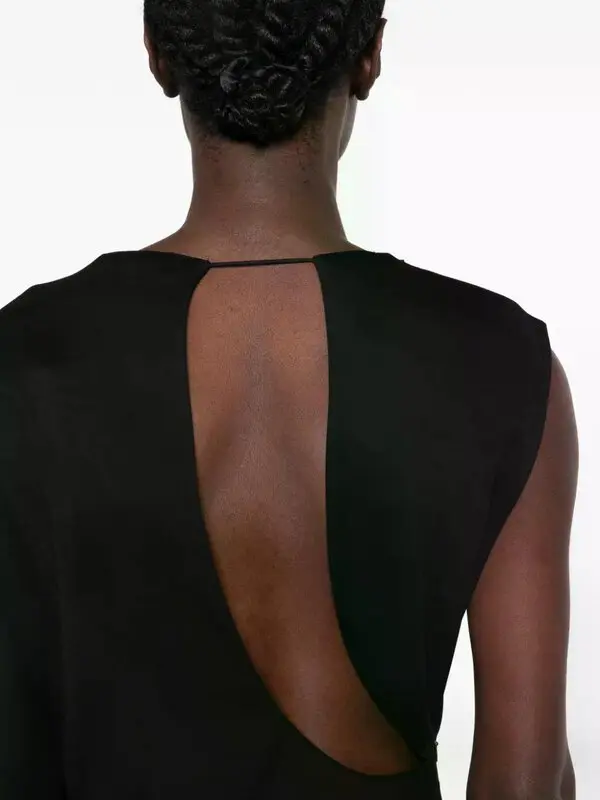 Christopher Esber Draped-sleeve Cut-out Gown Maxi Dress - Black
