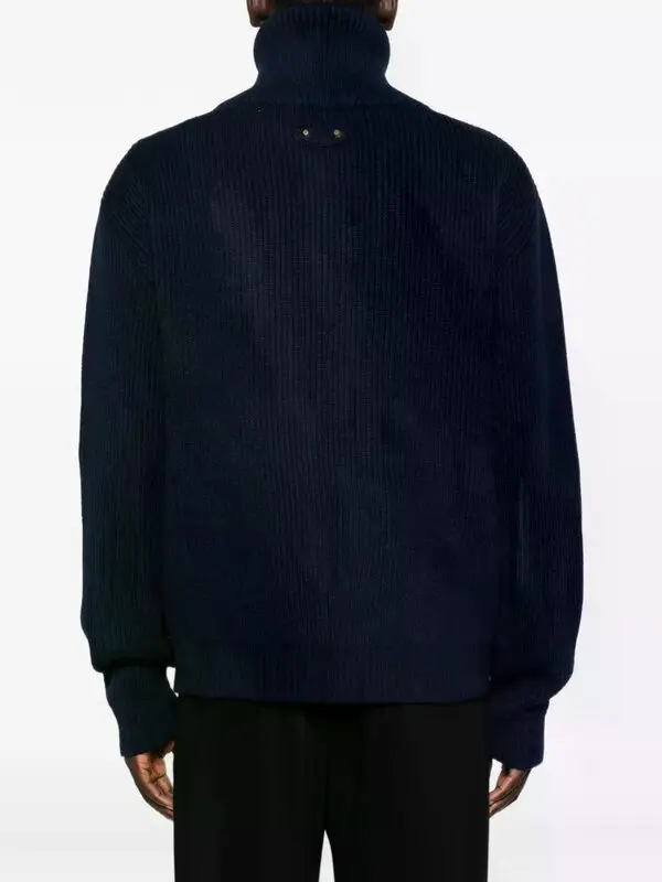 Balenciaga Ribbed-knit Quarter-zip Sweater