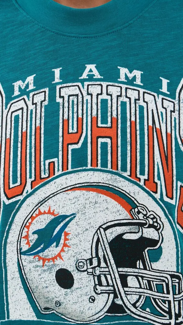 Junk Food Dolphins Helmut Mock Crop Tee