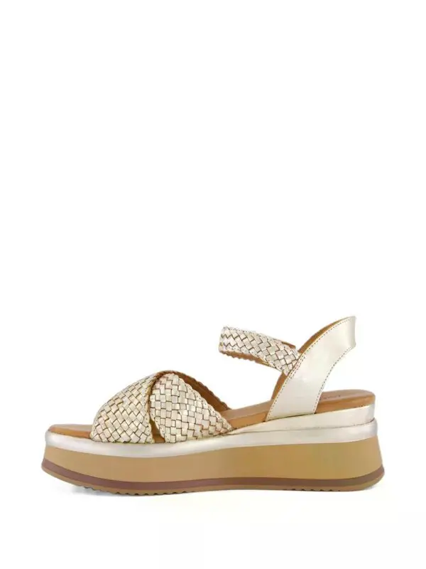 GIBALDI Braided Metallic Sandals