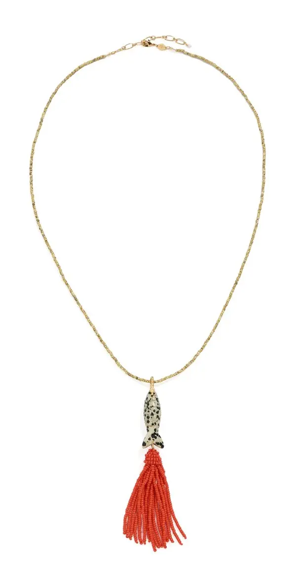 Anni Lu Tassel Fishy Necklace - Dalmation