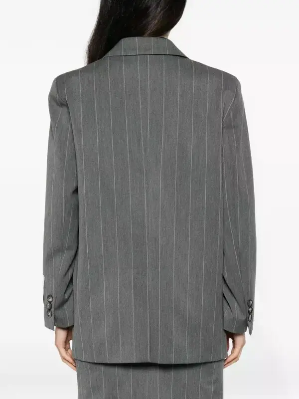 VICOLO Pinstripe-pattern Single-breasted Blazer