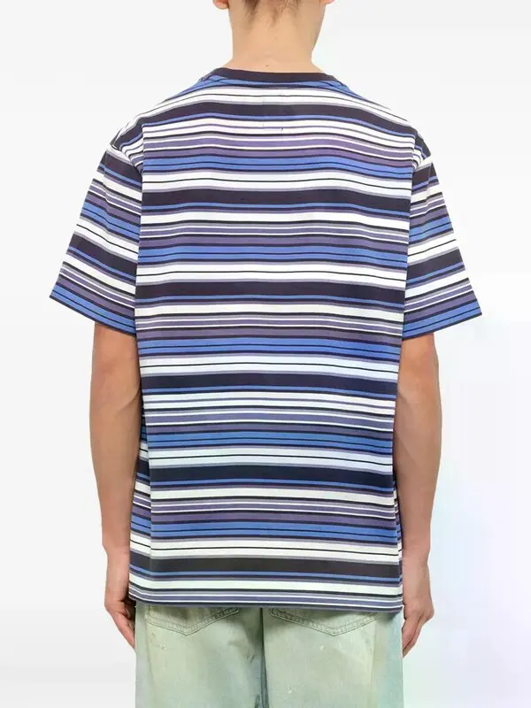 VOWELS Stripe-pattern T-shirt