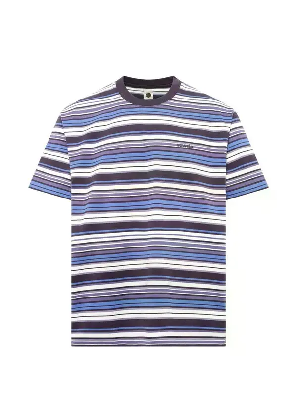 VOWELS Stripe-pattern T-shirt