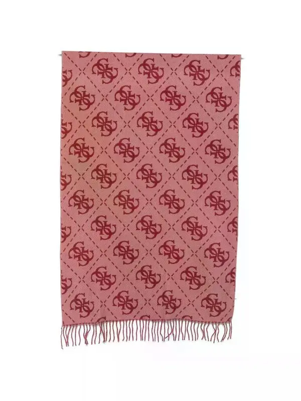 Guess Logo-pattern Fringed Scarf