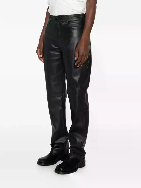 SOLOTRE Straight-leg Leather Trousers