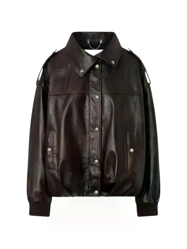 HALFBOY Epaulette Leather Jacket