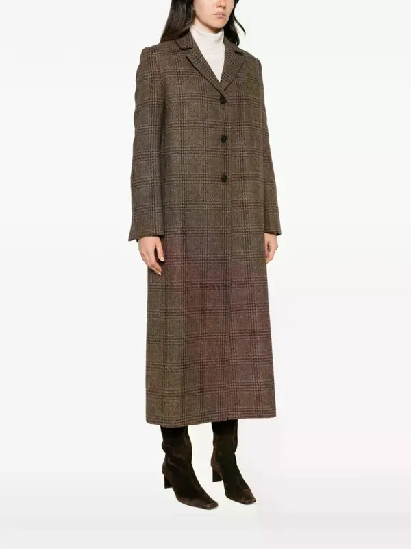 CENERE GB Check-pattern Single-breasted Coat