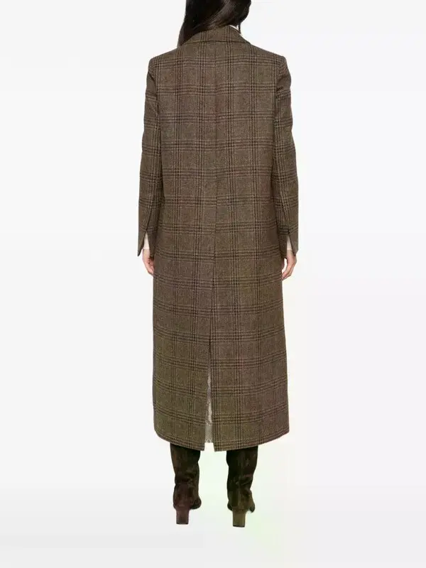 CENERE GB Check-pattern Single-breasted Coat