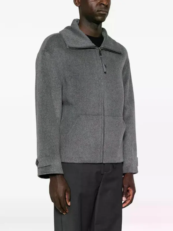 AMARANTO Zip-up Button-tab Jacket