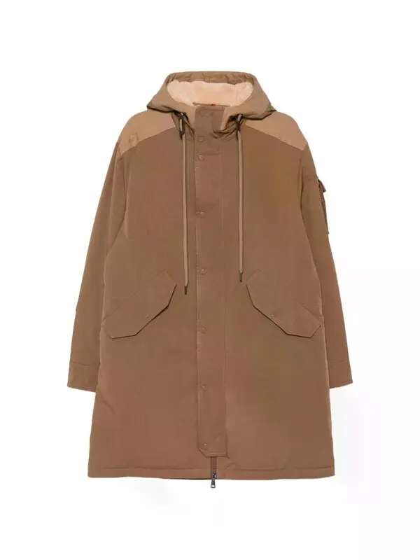 Moncler Hooded Logo-patch Coat