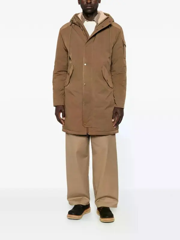 Moncler Hooded Logo-patch Coat