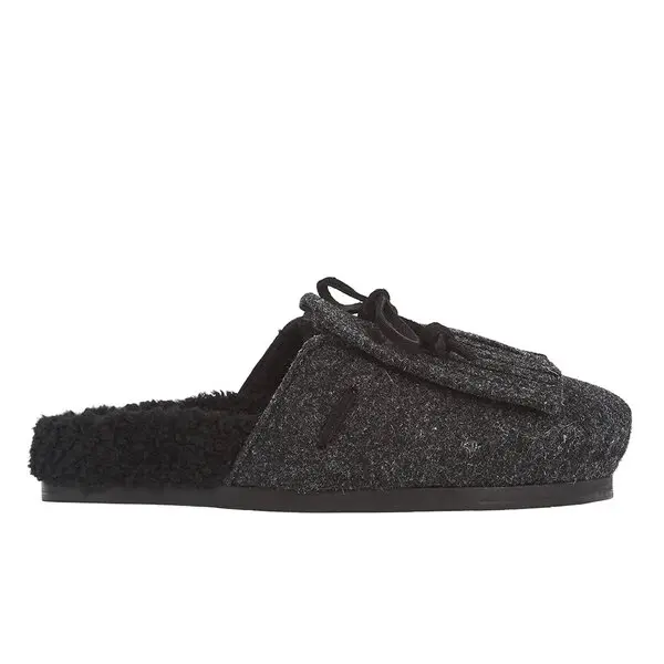 ANCIENT GREEK SANDALS Vasilitsa Fringe - Black