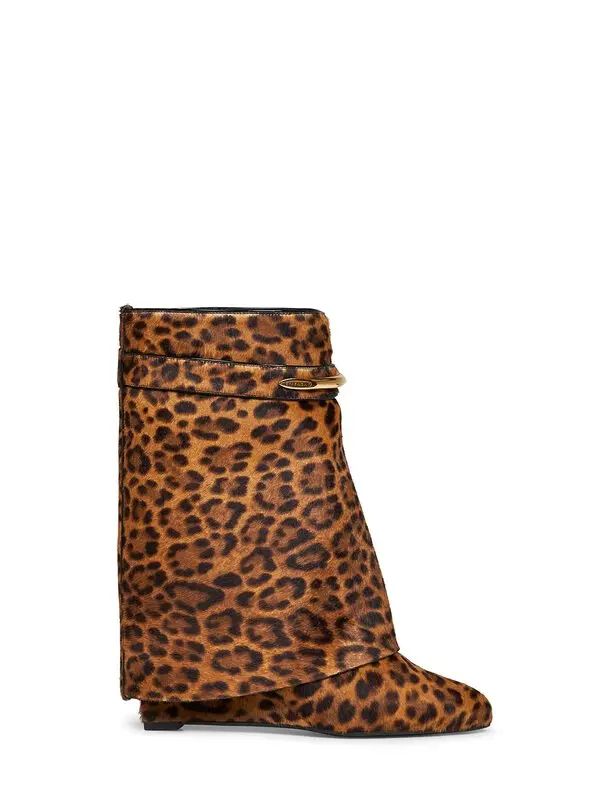 Givenchy Leopard Pony-effect Leather Shark Pinch Ankle Boots