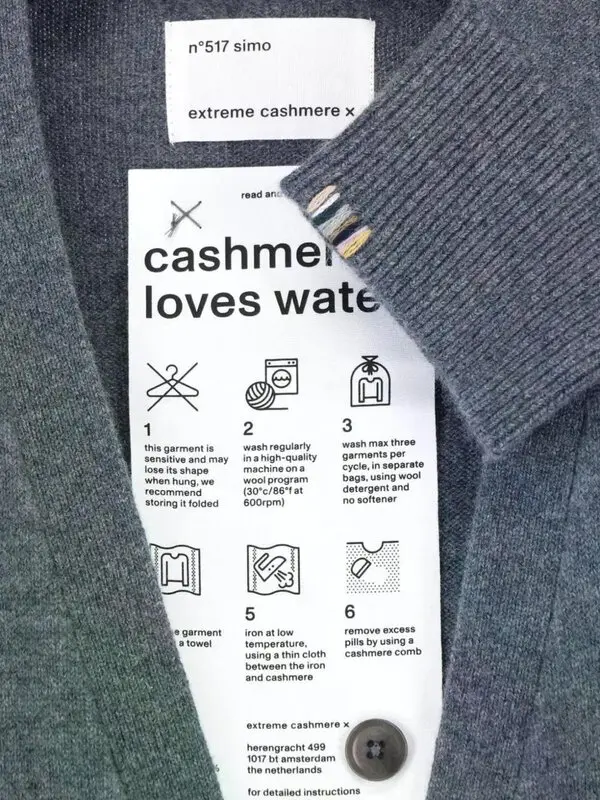 Extreme Cashmere Simo V-neck Cardigan - Grey