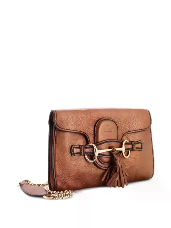 Gucci Emily Chain Flap Bag Leather Small Crossbody Bag