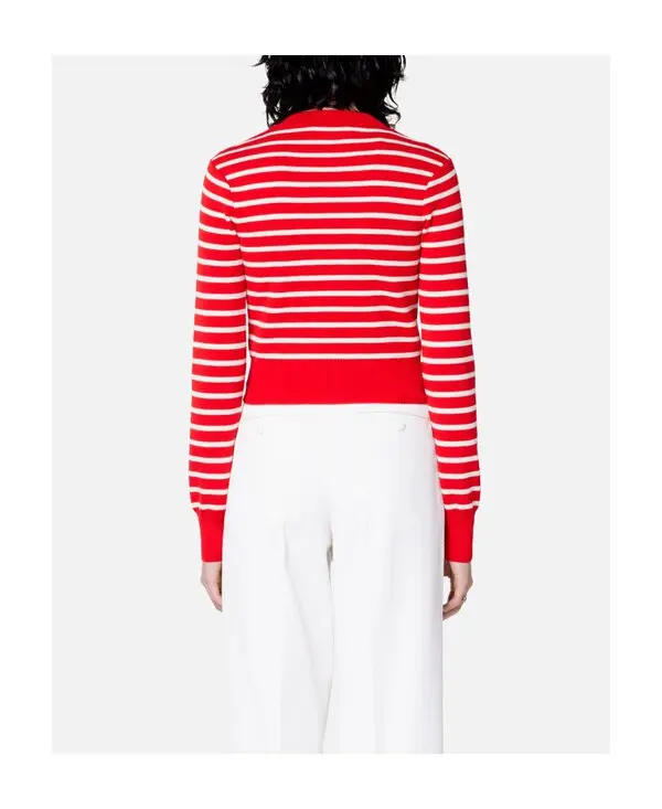 AMI Paris Merino Wool Striped Cardigan