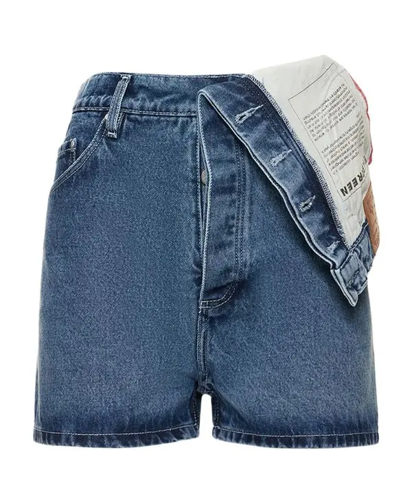 Y/project Classic Asymmetric Denim Shorts