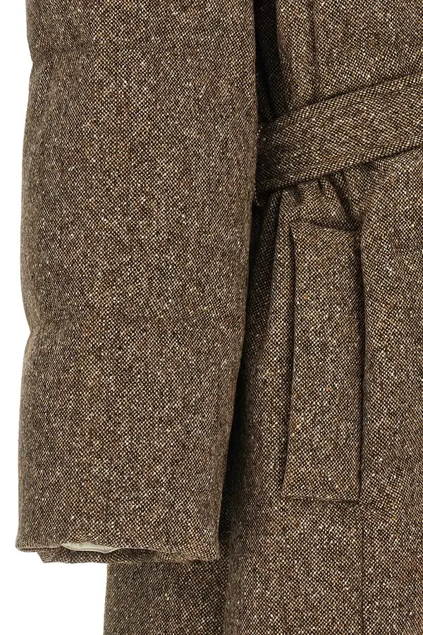 Brunello Cucinelli Belted Mélange-texture Coat