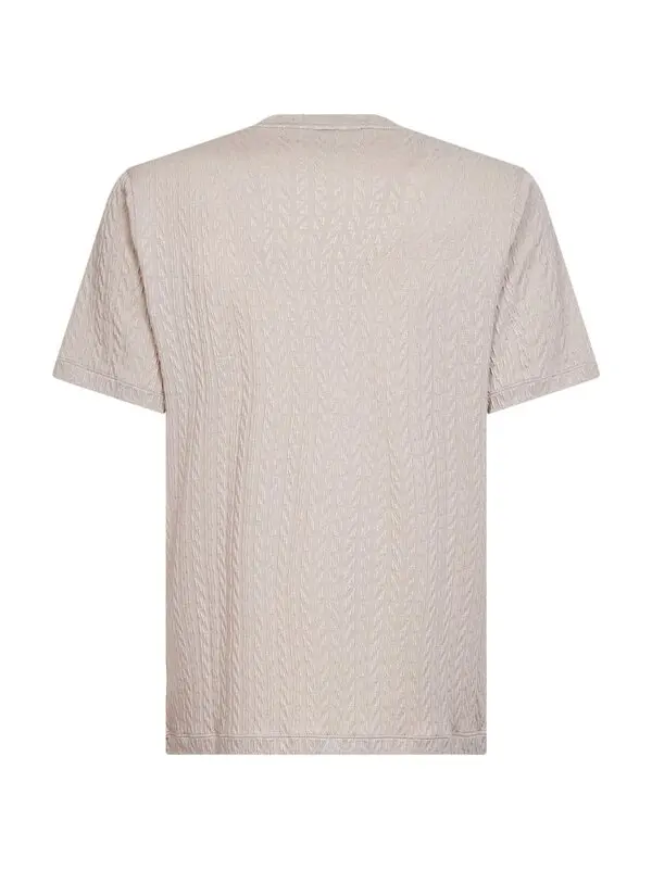 Giorgio Armani Beige Asv Embossed Viscose Blend T-shirt