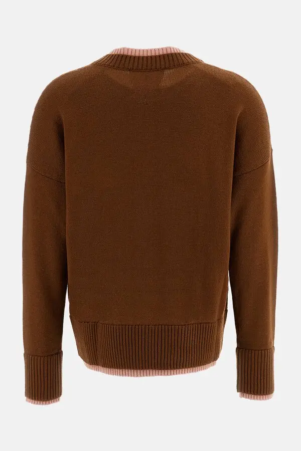 Plan C Maglione Girocollo Effetto Layering - Multicolor