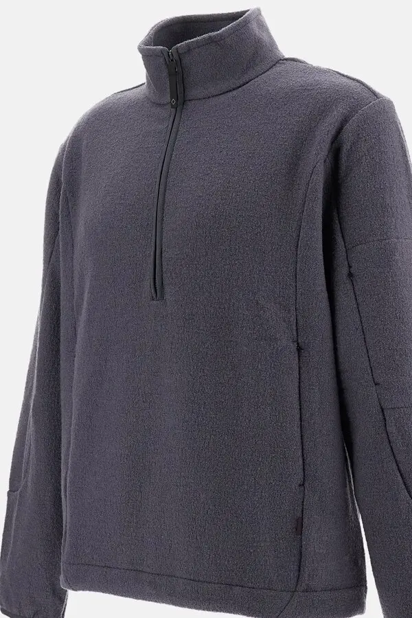 PAS NORMAL STUDIOS Maglia Off-race Boiled Wool Half-zip - Grey