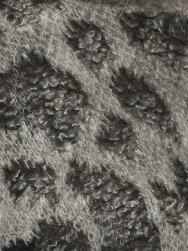 Avant Toi Animal Print Crewneck Sweater In Cashmere Blend - Grey