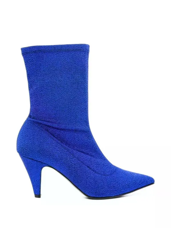 GIANPAOLO VIOZZI Glitter-effect Stretch Ankle Boots