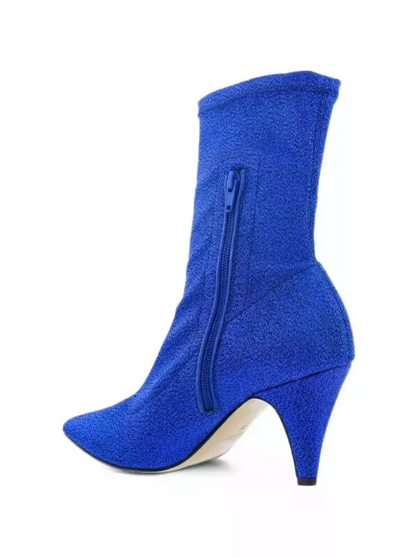 GIANPAOLO VIOZZI Glitter-effect Stretch Ankle Boots