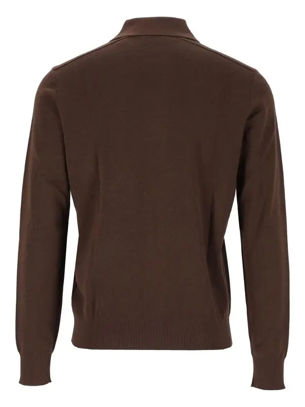 Burberry Long-sleeved Wool Polo Shirt
