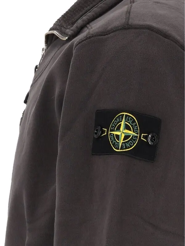 Stone Island Zip Sweatshirt - Gray