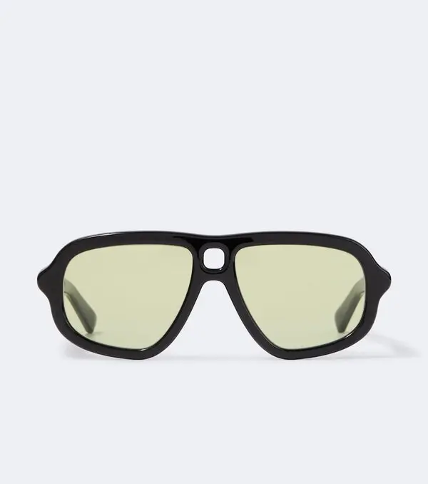 Bottega Veneta Sophia Ribbon Aviator Sunglasses - Black