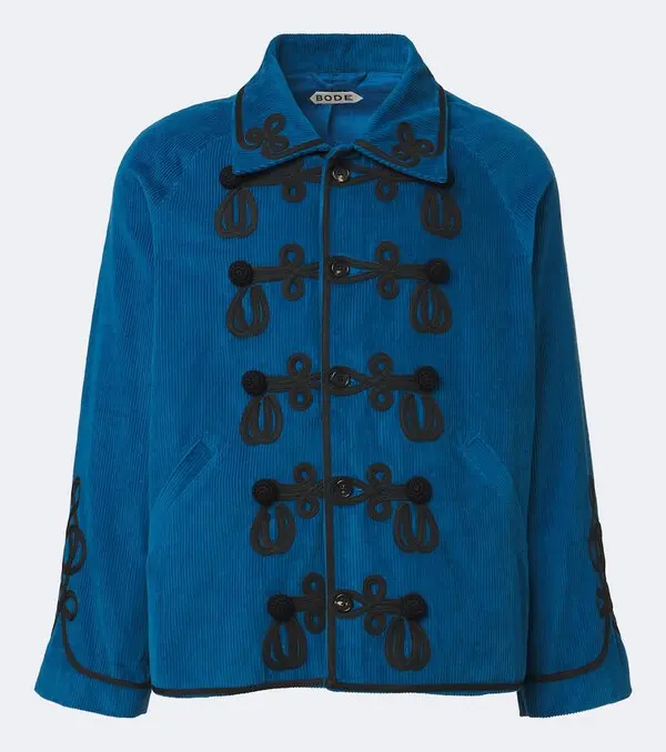 BODE Stagecoach Embroidered Cotton Corduroy Jacket