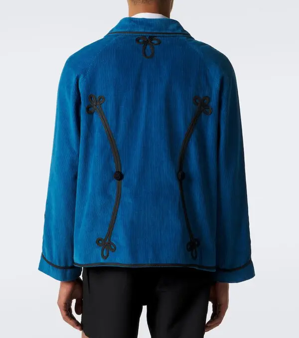 BODE Stagecoach Embroidered Cotton Corduroy Jacket
