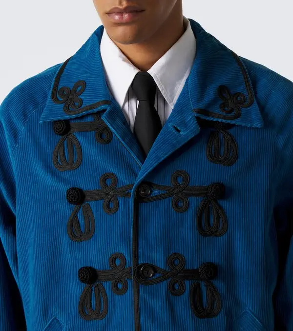 BODE Stagecoach Embroidered Cotton Corduroy Jacket