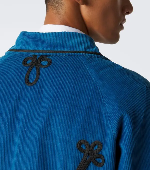 BODE Stagecoach Embroidered Cotton Corduroy Jacket