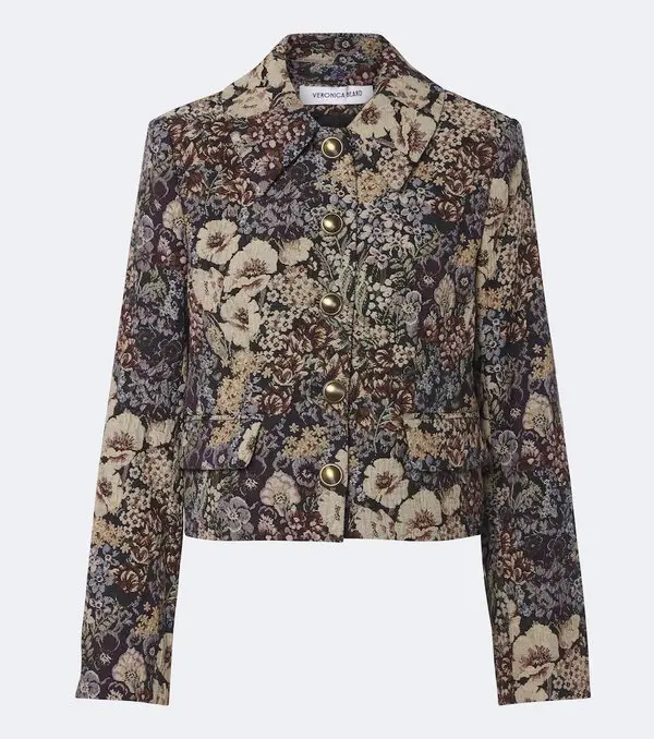 Veronica Beard Wilde Floral Jacquard Jacket